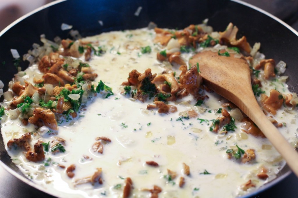 Nudeln mit Pfifferlingsauce - Kaschula